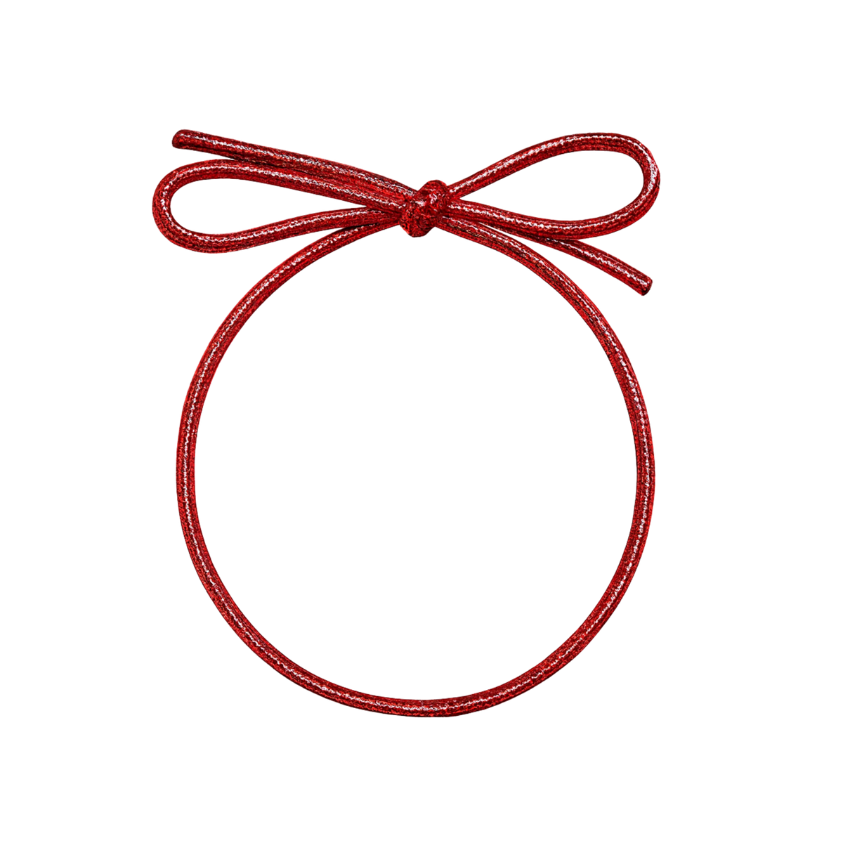 Pre-Tied Elastic Bow - Metallic Stretch Loop